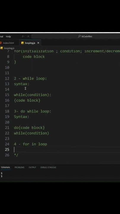 LOOPs - JavaScript #shorts - YouTube