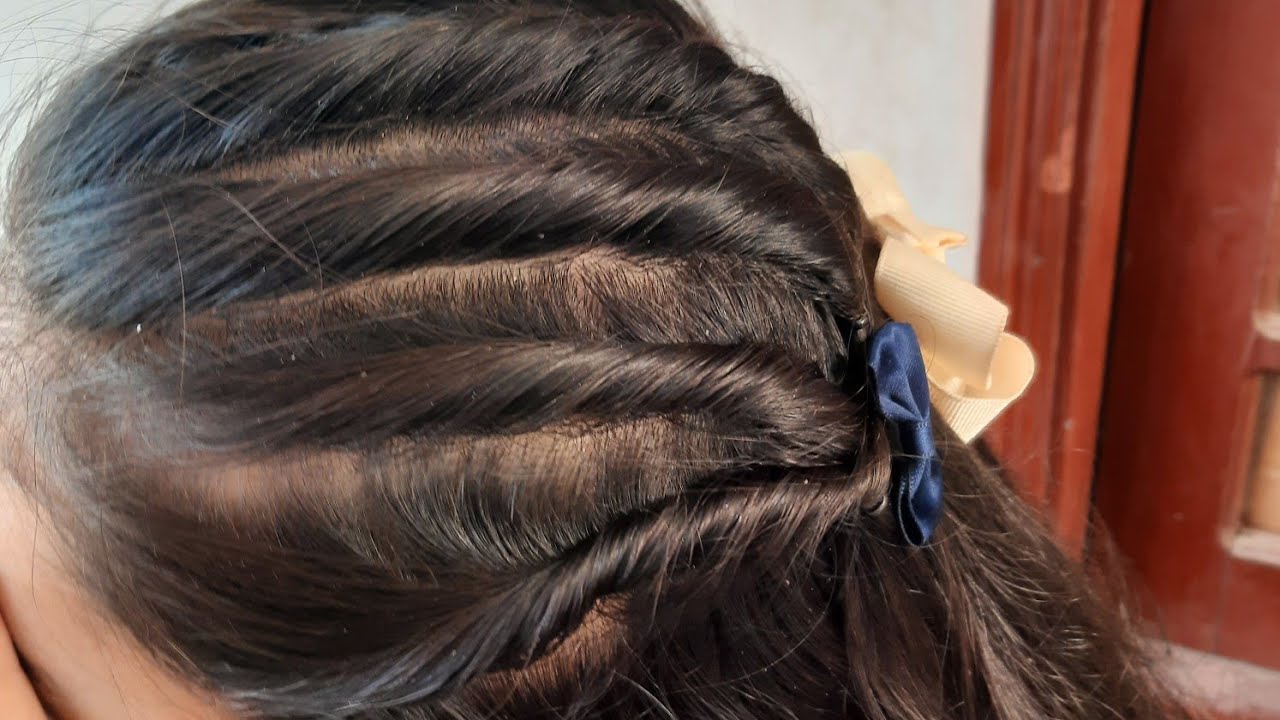 front hair style/easy party hair style for long and short hair 🌟🌟 - YouTube