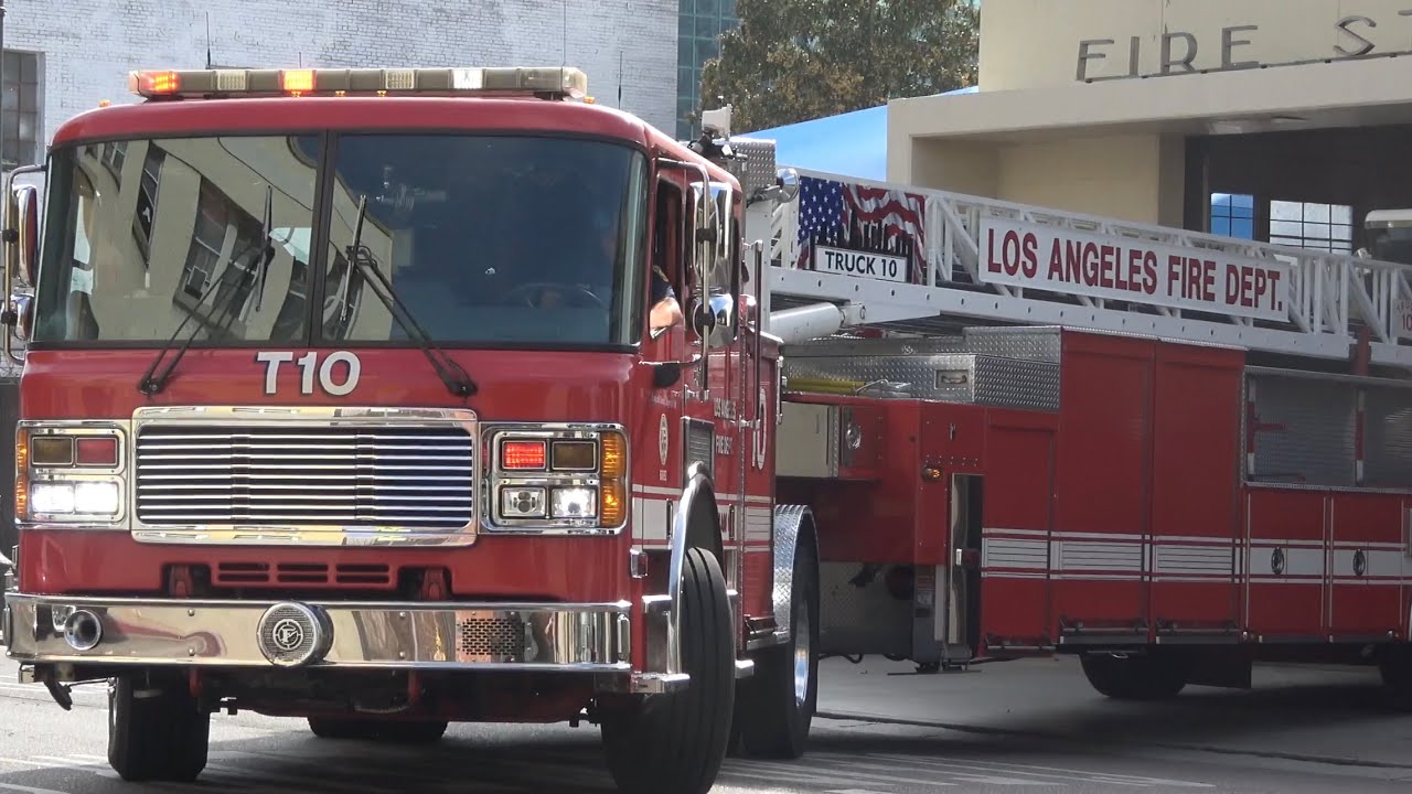 (Tones) LAFD Light Force 10 & Rescue 10 Responding - YouTube