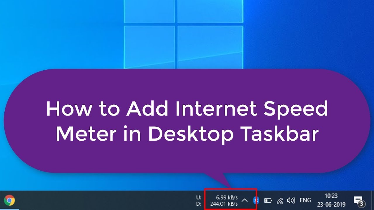 How to Add Internet Speed Meter in Desktop Taskbar On Your Computer ...