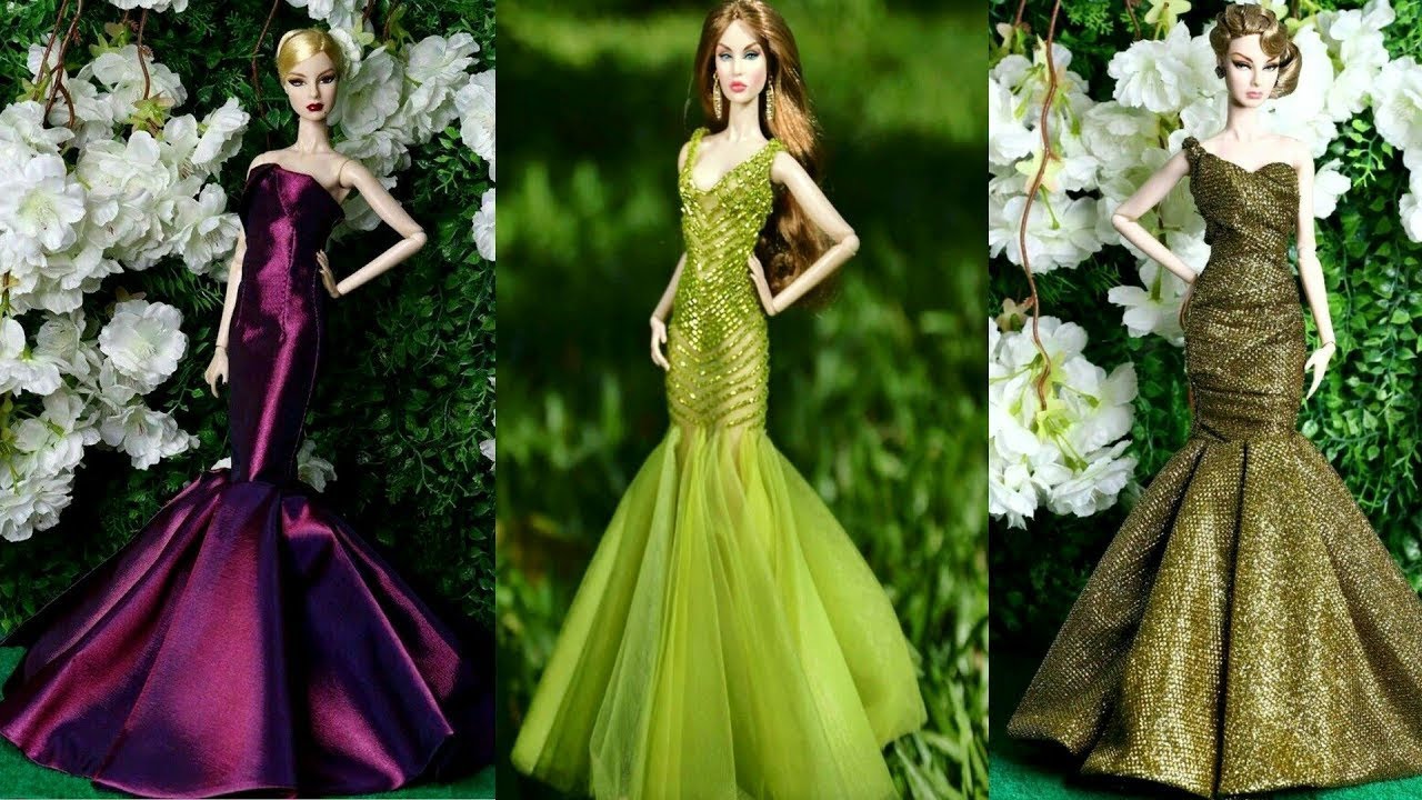 Barbie Transformation~Barbie Fish Cut dress~ makeover~Faceup~Makeup ...