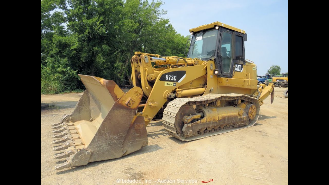 2008 Caterpillar 973C Crawler Loader - bidadoo - YouTube