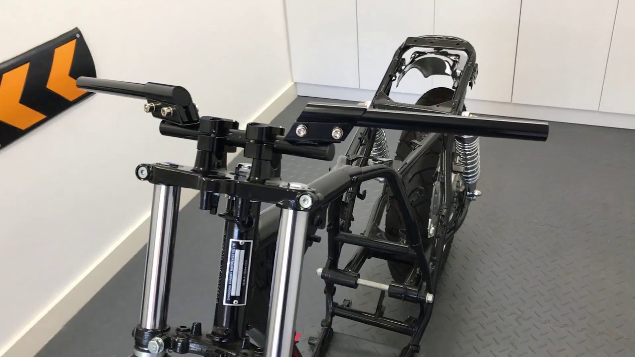 13703 BLACK 78 22mm Handlebar Custom Cafe Racer Brat Bike Retro Project ...