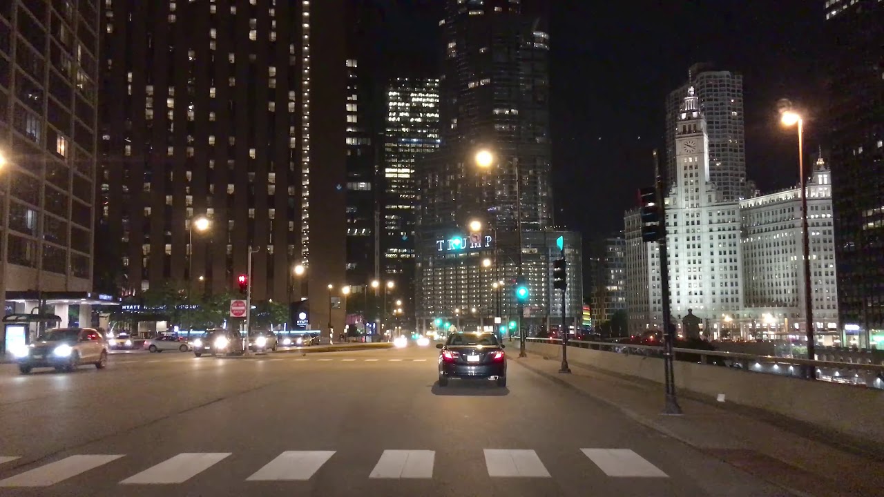 4 Chicago 4K Night Drive Driving Downtown - YouTube
