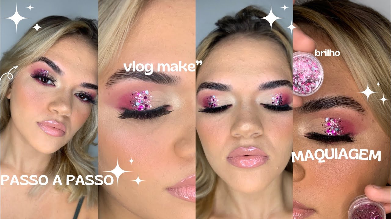 MAQUIAGEM ROSA COMPLETA - YouTube