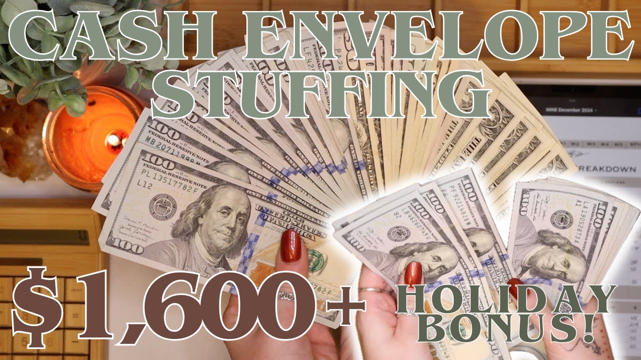 $1600+ BONUS Cash Envelope Stuffing! | Stuffing My Holiday Bonus! | 25 ...