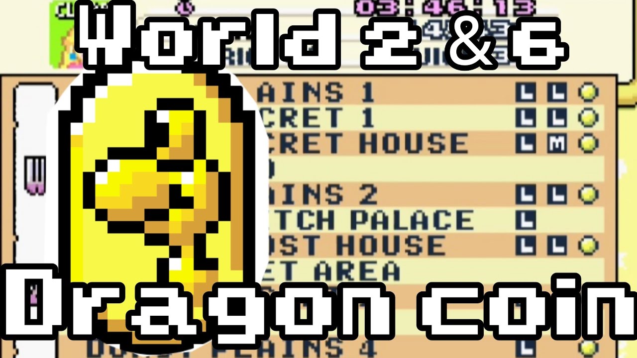 All dragon coins in world 2 and 6 -super mario world- (No commentary ...