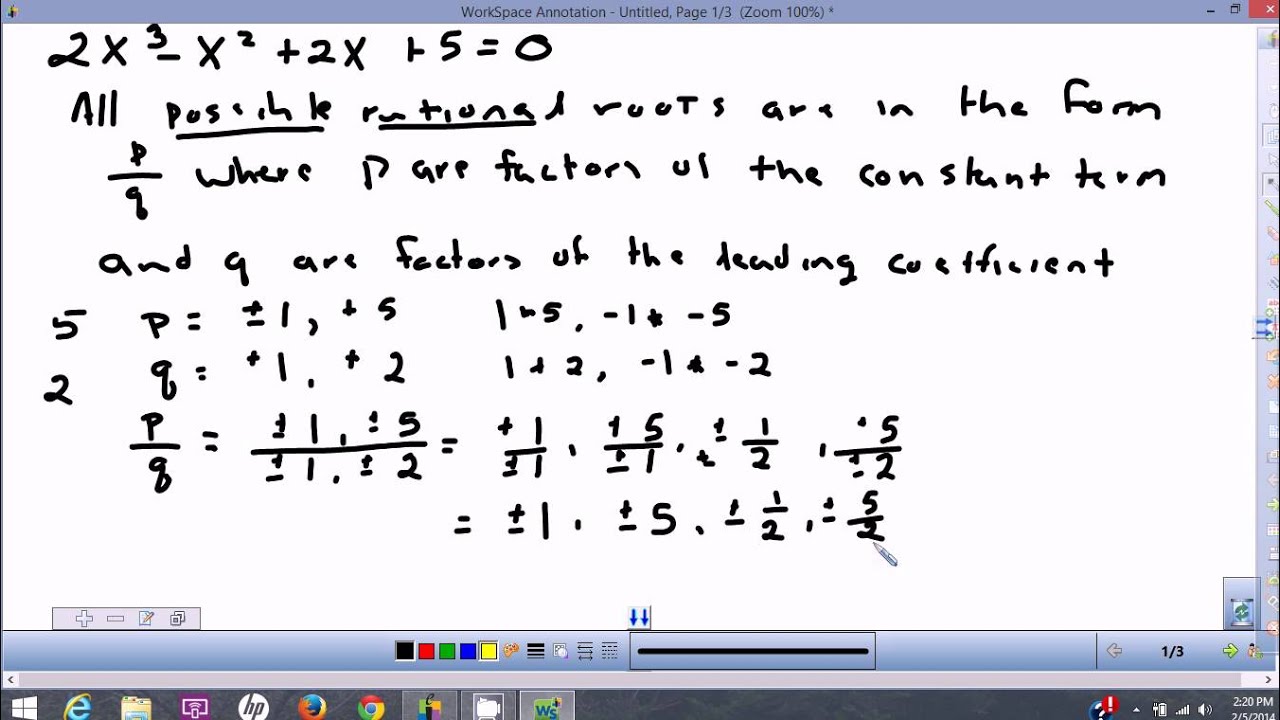 F11 Rational Root Theorem - YouTube