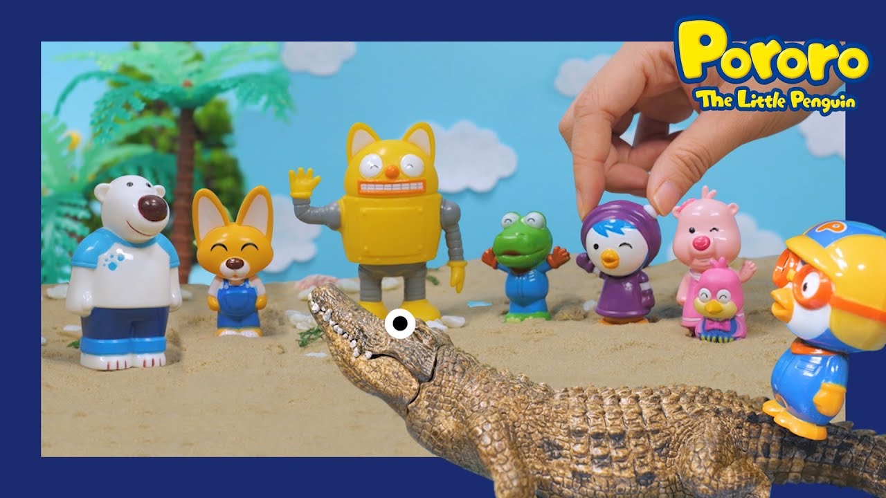 Shark attack !! | The Adventures on Summer Island 1 | Pororo Toys ...