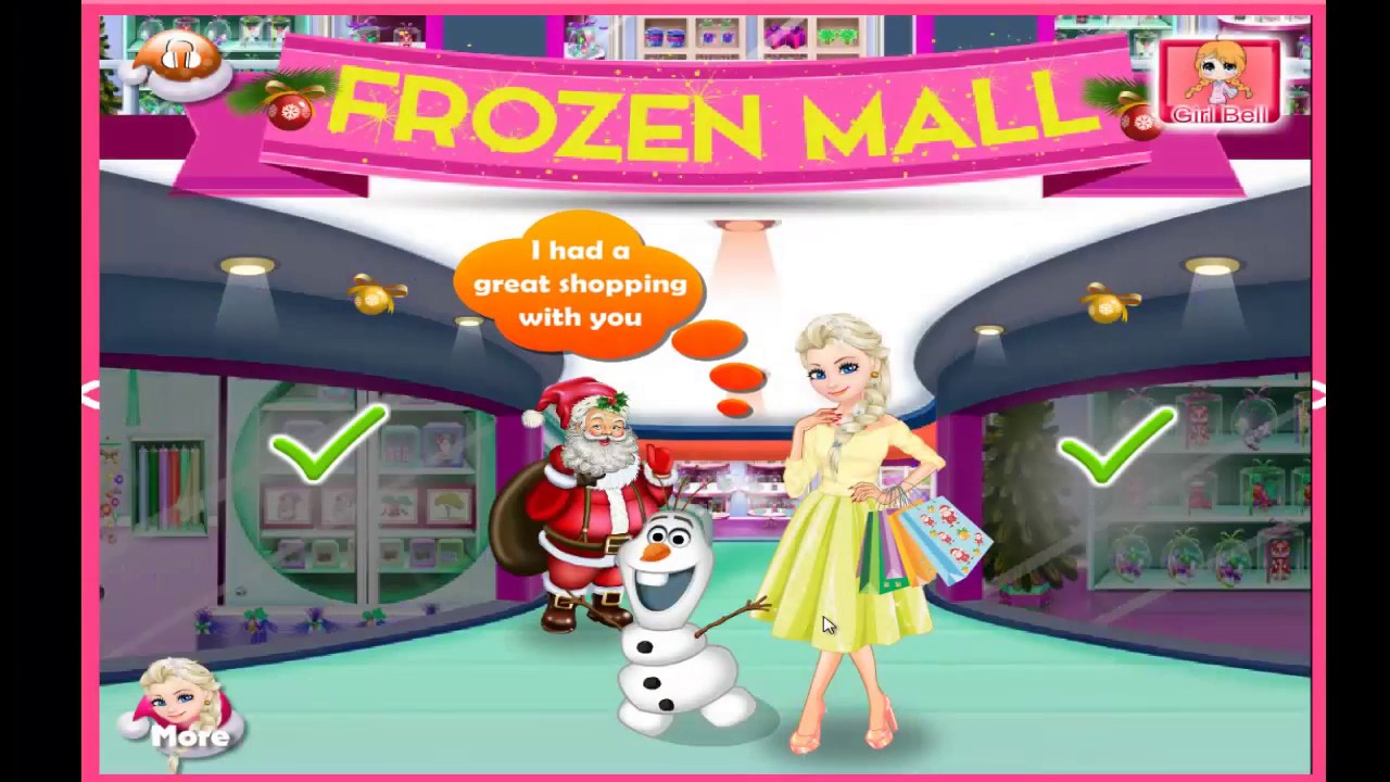 Elsa Holidays Shopping Frozen Video Game For Kids - YouTube