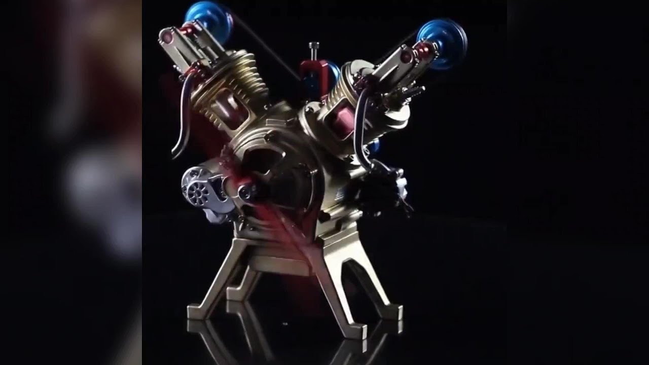 TECHING Metal V2 Engine Model Kit - EngineDIY - YouTube