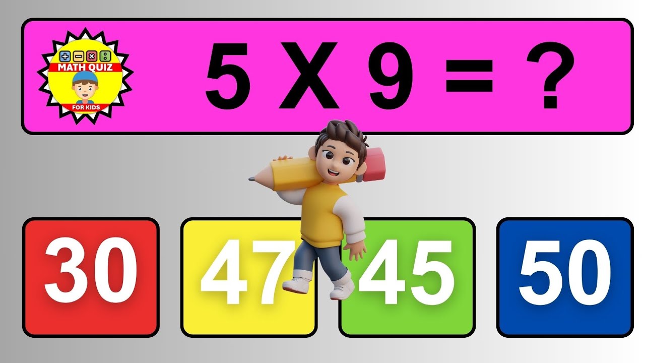 Maths Quiz for kids | Multiplication table Quiz for kids | Quiz Time ...