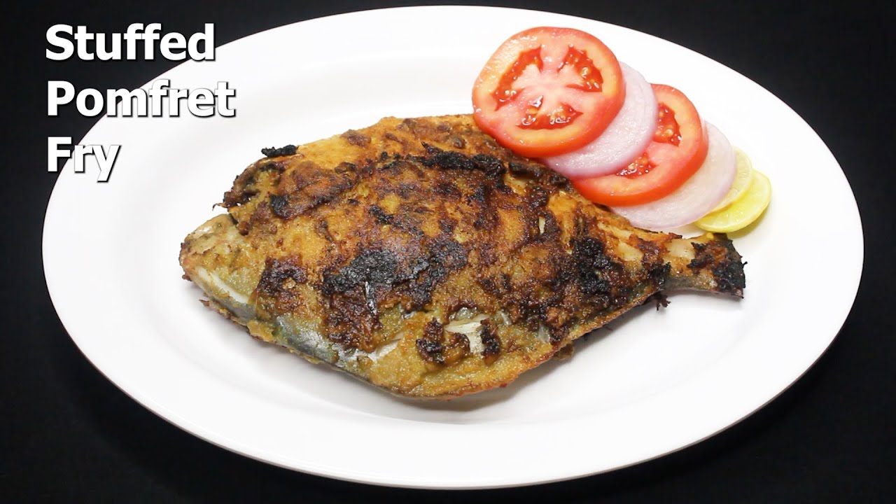 Stuffed Pomfret Fry I Pomfret Fry recipe I Fish Fry - YouTube
