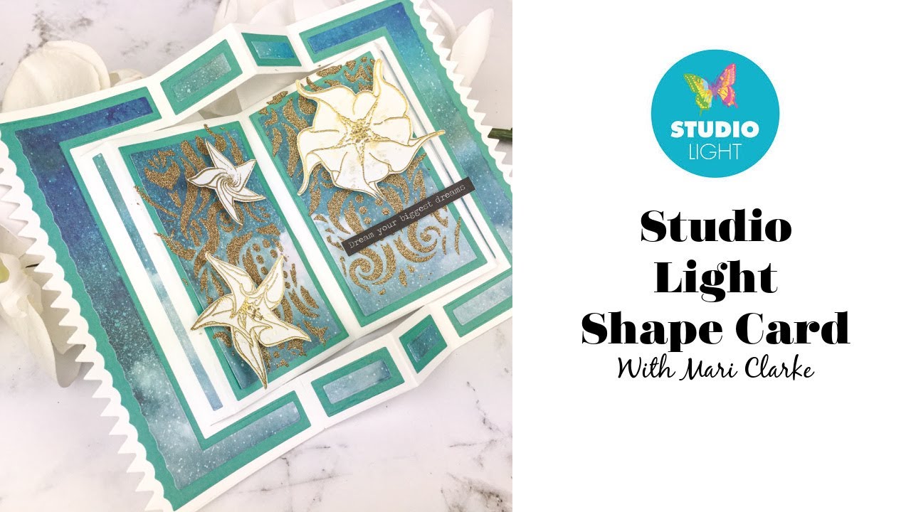 Shape Card Using Studio Light Essentials and Moon Flower - YouTube