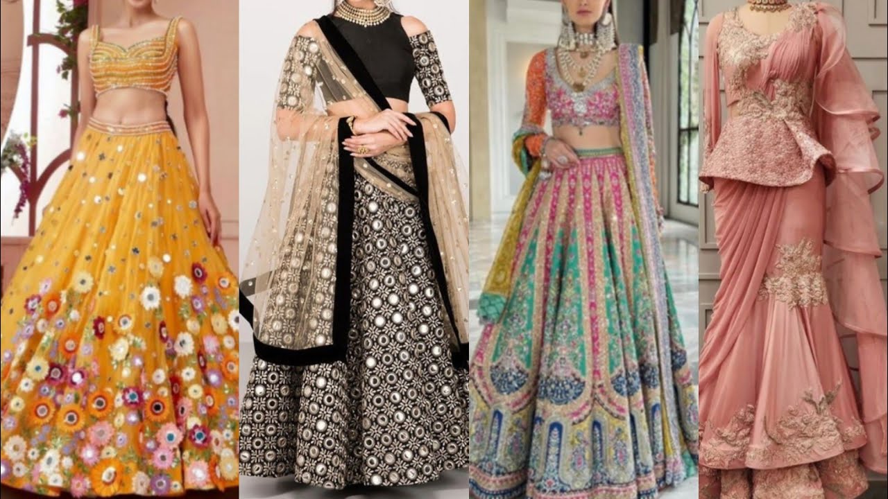 2024 new design bridal lehenga choli 💖||exclusive embroidery work net ...