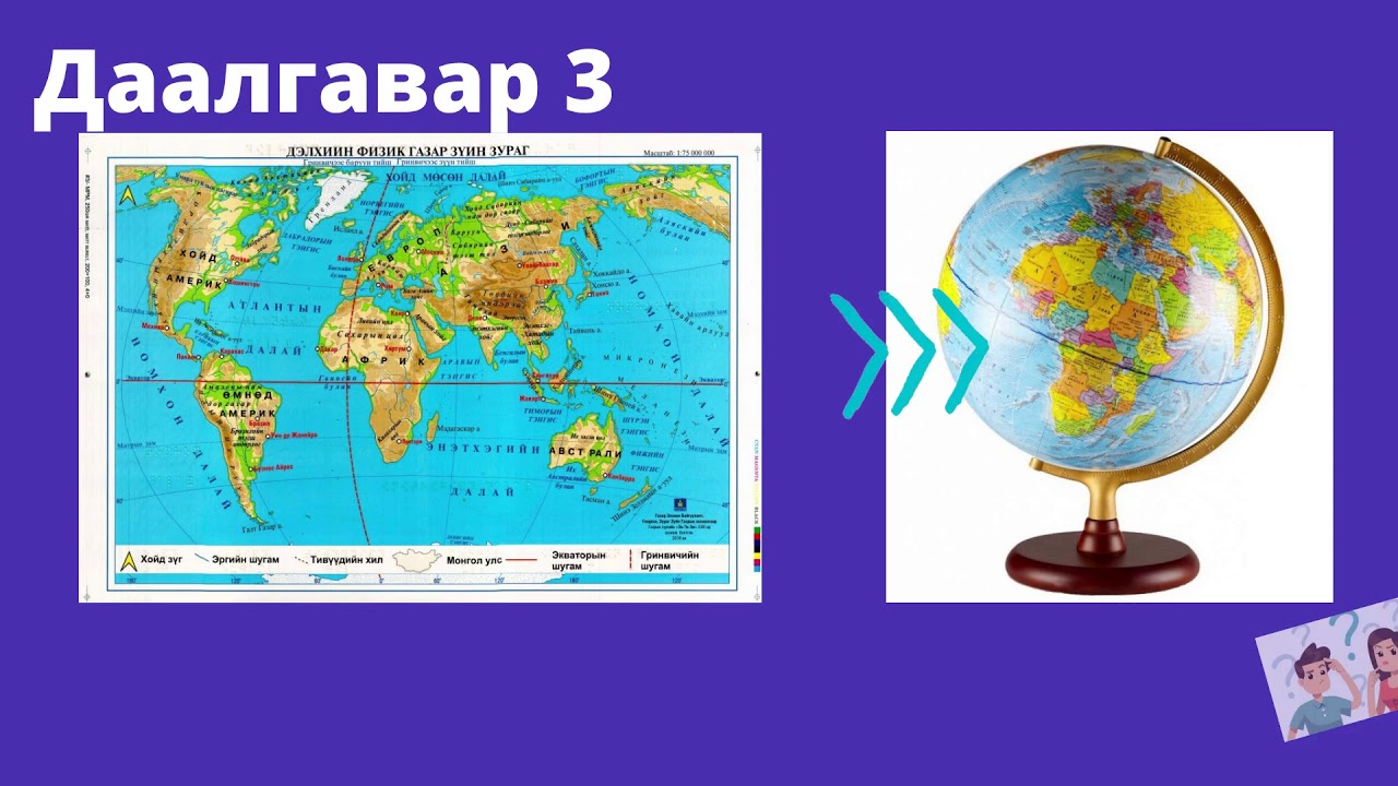 7 дугаар анги Дасгал ажлын дэвтэр Хичээл№3 ГАЗАРЗҮЙН ЗУРАГ БА