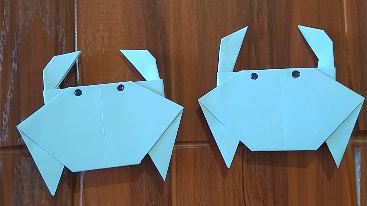 Origami Crab tutorial for begginers - How to Make a Paper Crab - YouTube