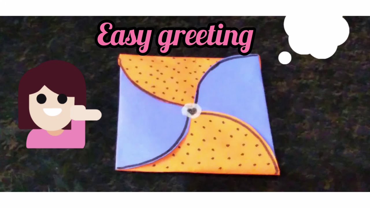 Easy greeting || simple crafts || using colour papers - YouTube
