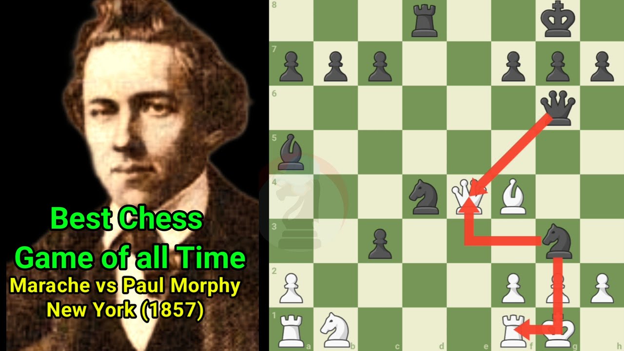 Paul Morphy: Brilliant Knight Combination Checkmate (1857) - YouTube