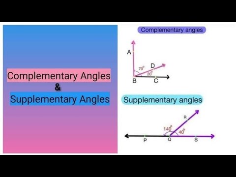 Complementary Angles & Supplementary Angles - YouTube