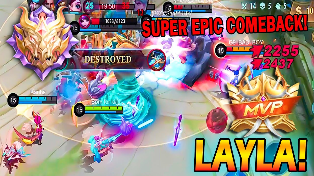 Layla Super Epic Comeback - The Best item for MM in MLBB - YouTube