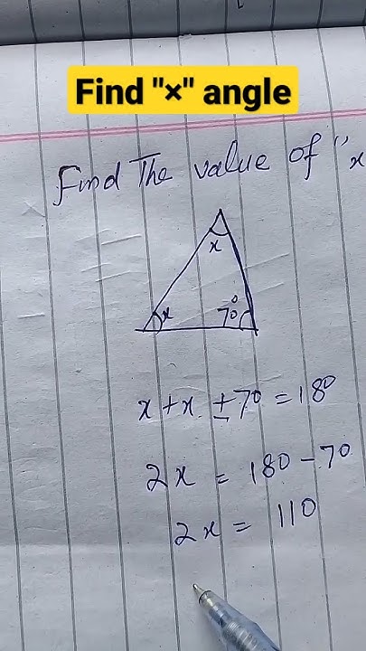 find angle x| find value x |#maths #angle - YouTube