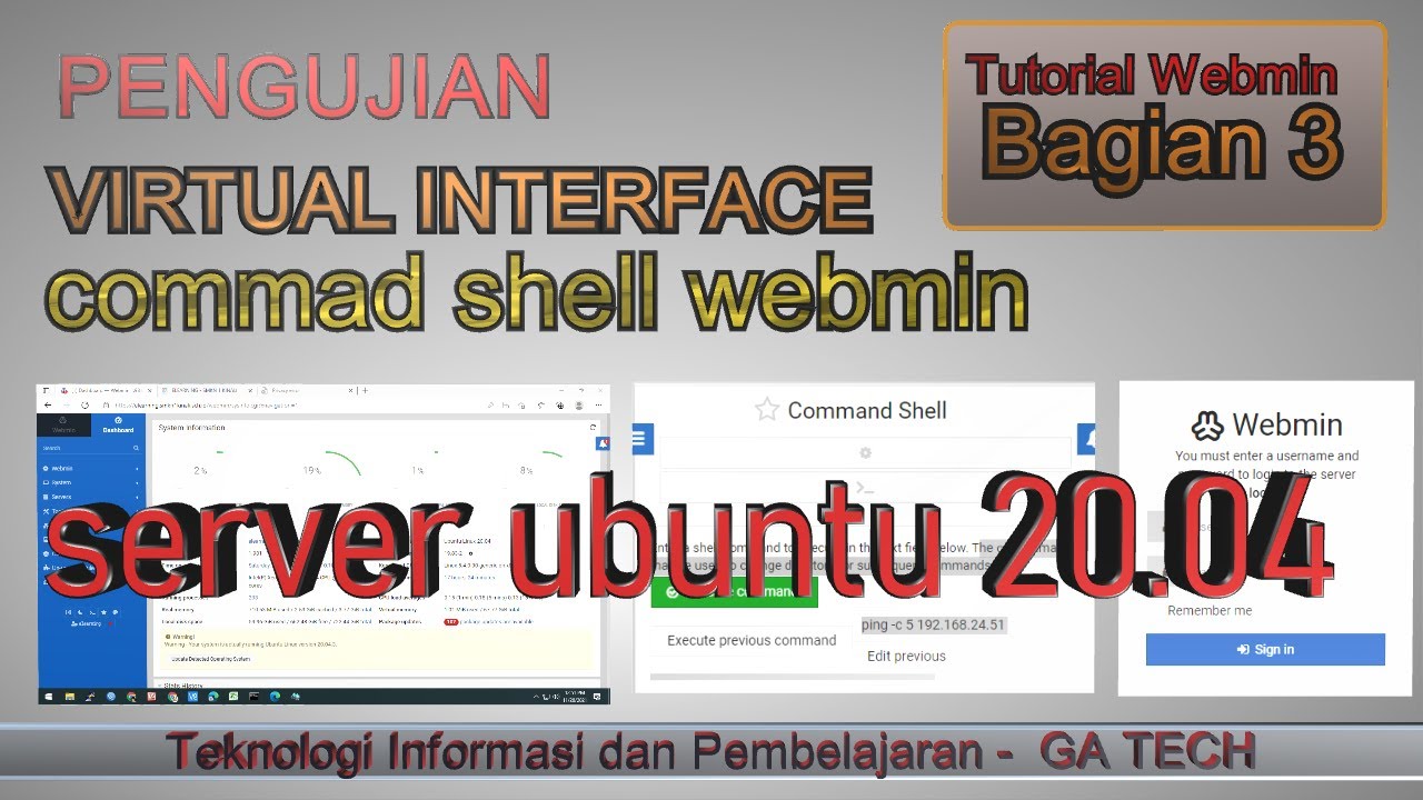Pengujian Virtual Interface Menggunakan Comman Shell Webmin ||Dedicated Server || Tutorial ...