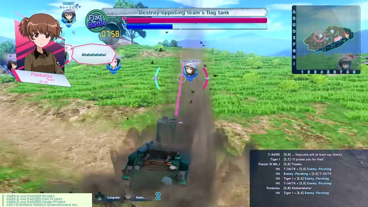 Girls und Panzer Dream Tank Match DX | Flag Tank Takes Flight - YouTube