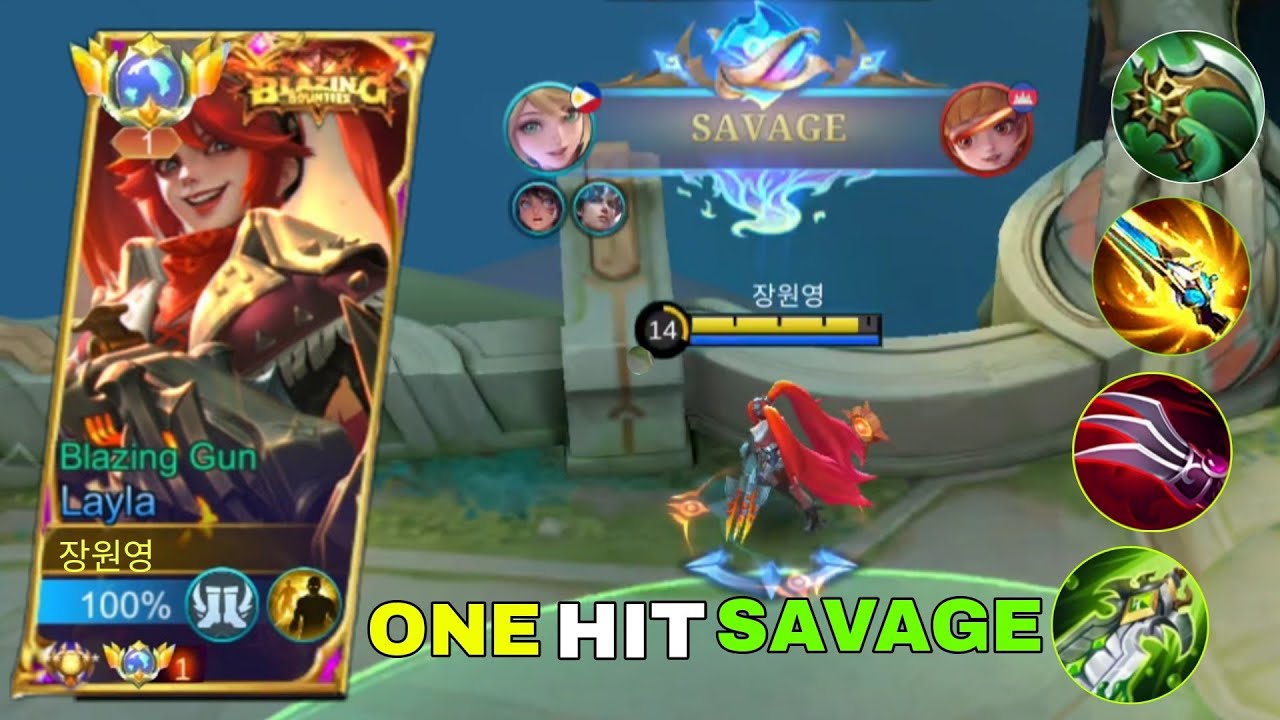 LAYLA ONE HIT SAVAGE BUILD!! Layla New Best BUILD AND EMBLEM! - Build ...