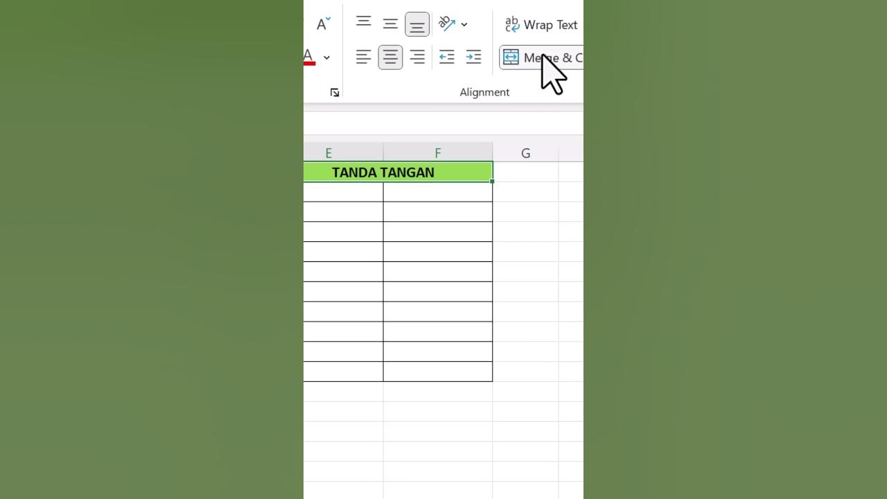Cara Membuat Kolom Tanda Tangan Untuk Daftar Hadir di Excel #exceltutorial #belajarexcel #shorts ...