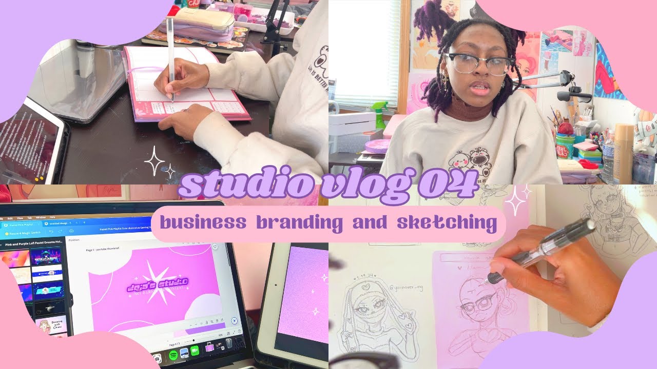 studio vlog 04 business branding and sketching - YouTube