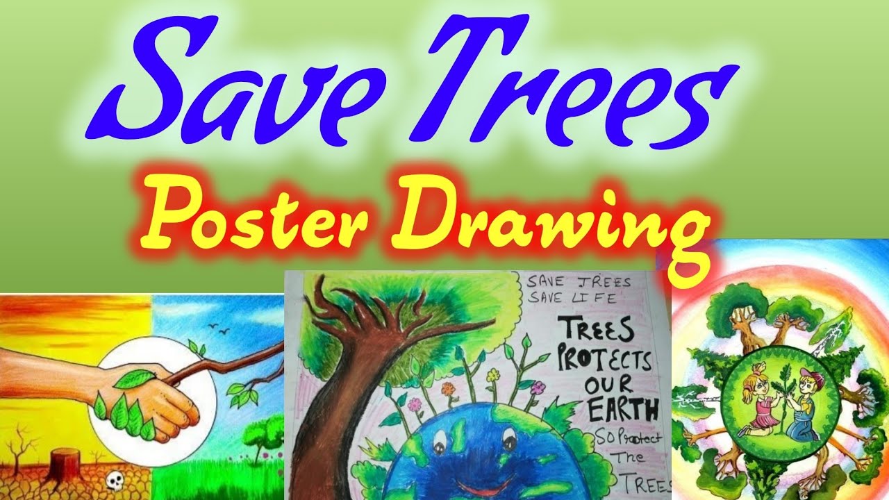 Save trees poster drawing ideas save trees save earth poster save trees ...