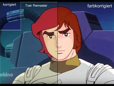 Captain Future - Universum Anime Blu-ray (Grünstich Farbkorrektur Vergleich)