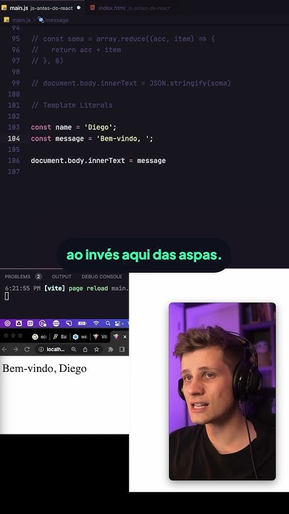 Usando Template Literals no JavaScript - YouTube