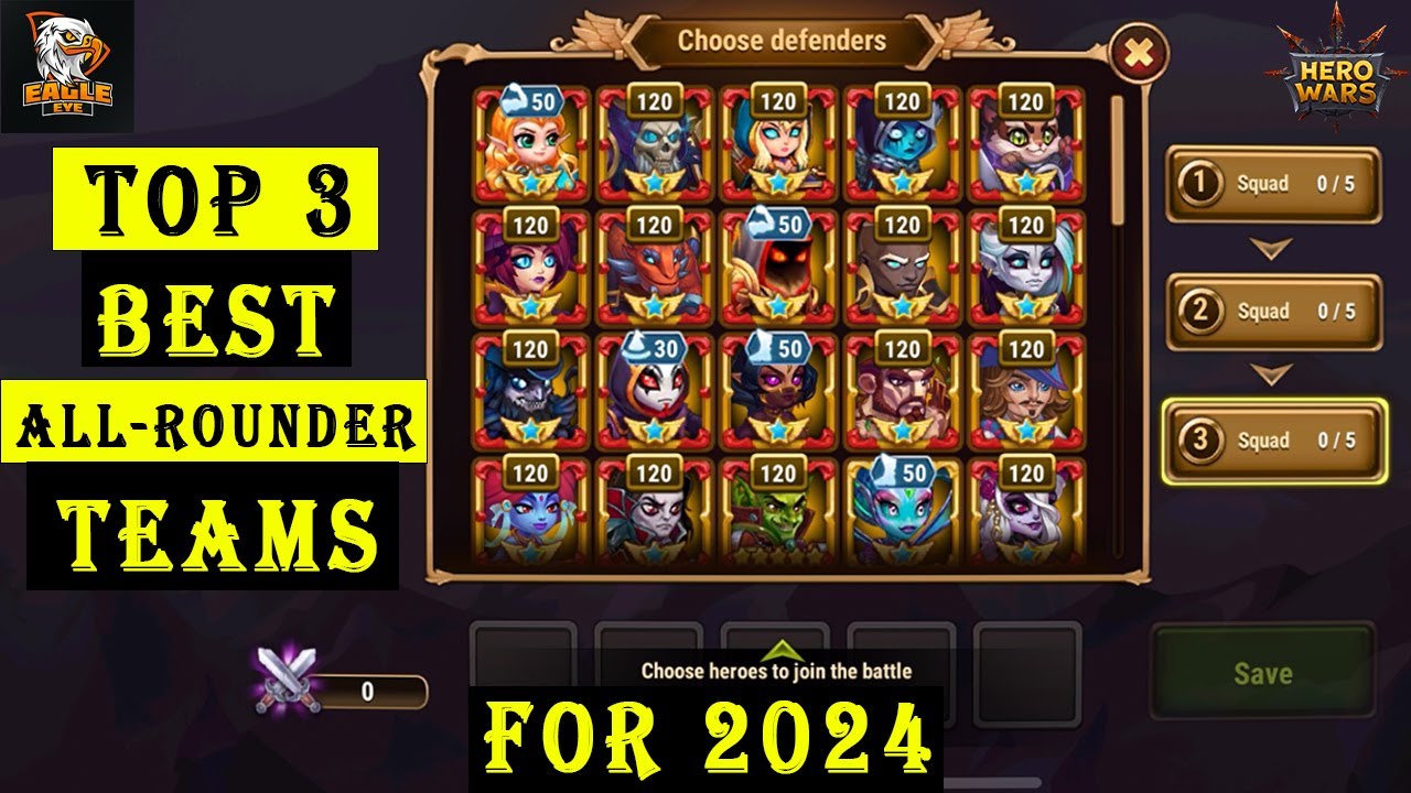 Top Three Best All-Rounder Teams For 2024 | Hero Wars Mobile Alliance ...