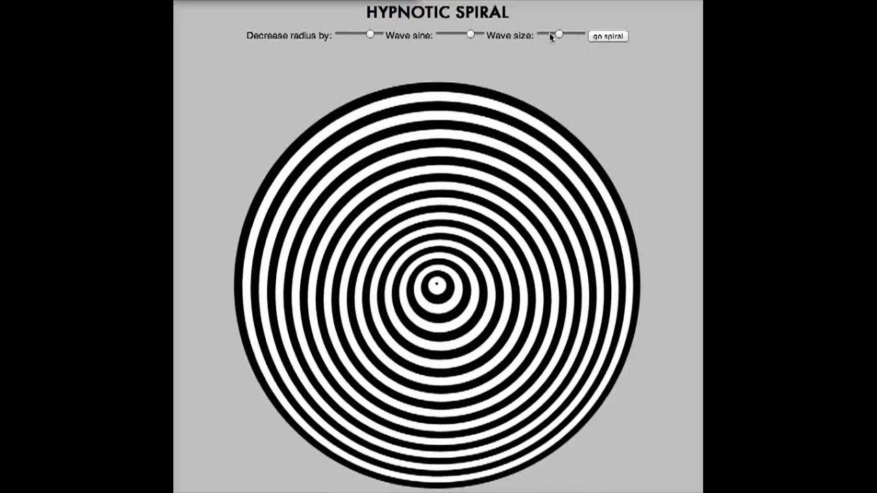 Hypnotic spiral with canvas and CSS animation - YouTube