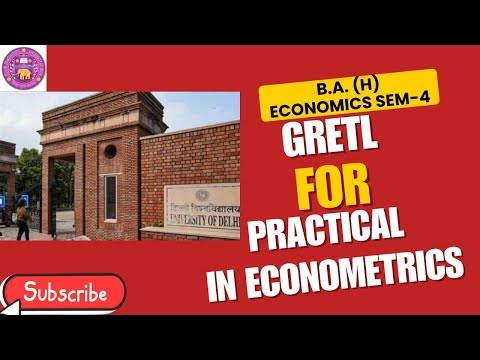 GRETL for Econometrics Practical || B.A.Economics(H) Sem 4|| #delhiuniversity #cuetpreparation ...