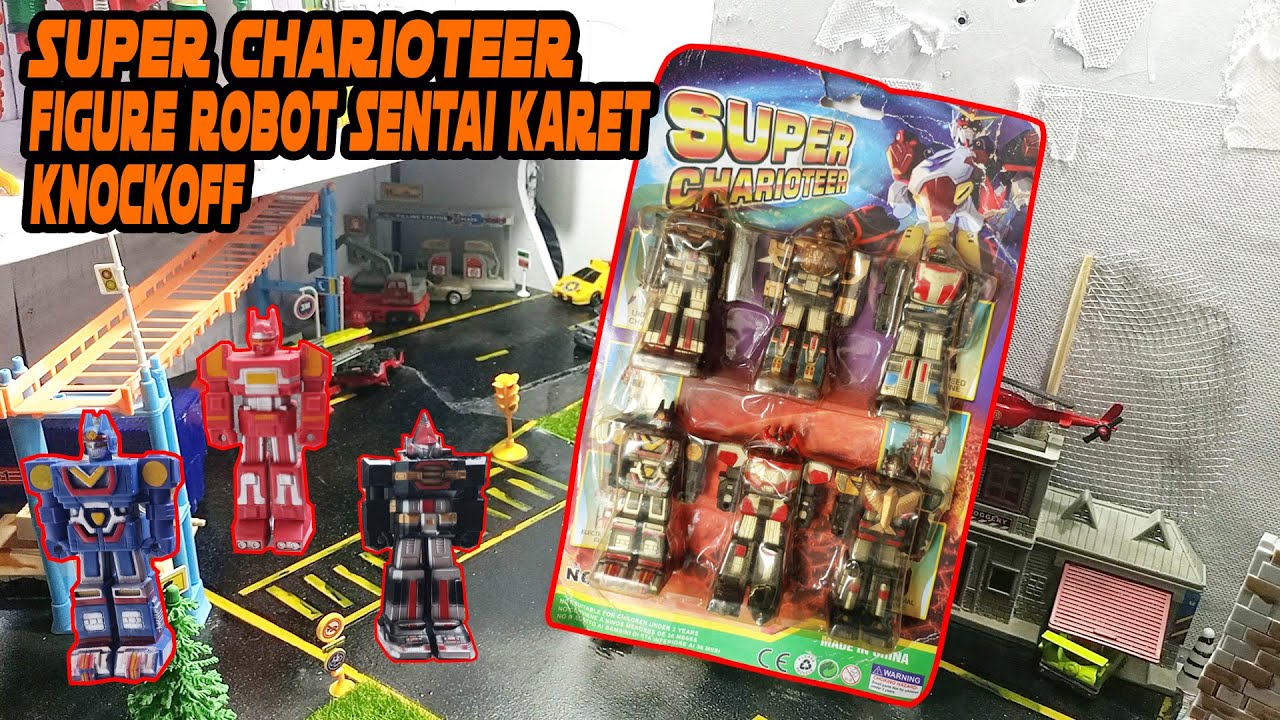 Mainan Figure Robot Sentai 6 pcs (Dynaman, Liverobo, Turbo Rangers, Sun ...