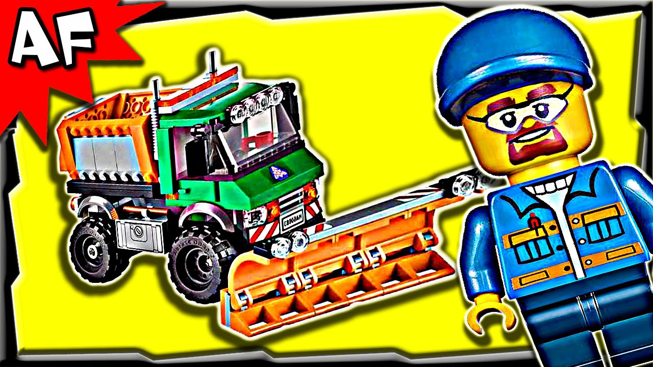 Lego City SNOWPLOW Truck 60083 Stop Motion Build Review - YouTube