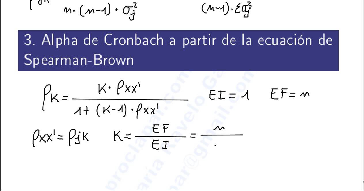 ALPHA DE CRONBACH (2), PSICOMETRÍA I, GUÍA 7 - YouTube