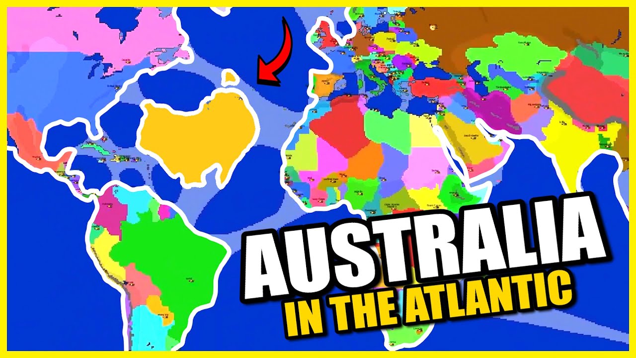 What if Australia Was in the ATLANTIC Ocean... (World War Simulator ...