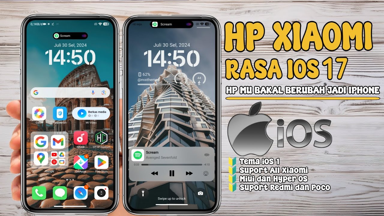 HP Xiaomi Rasa IOS 17‼️ Tema iOS For Xiaomi Poco & Redmi Miui 14 Tembus ...