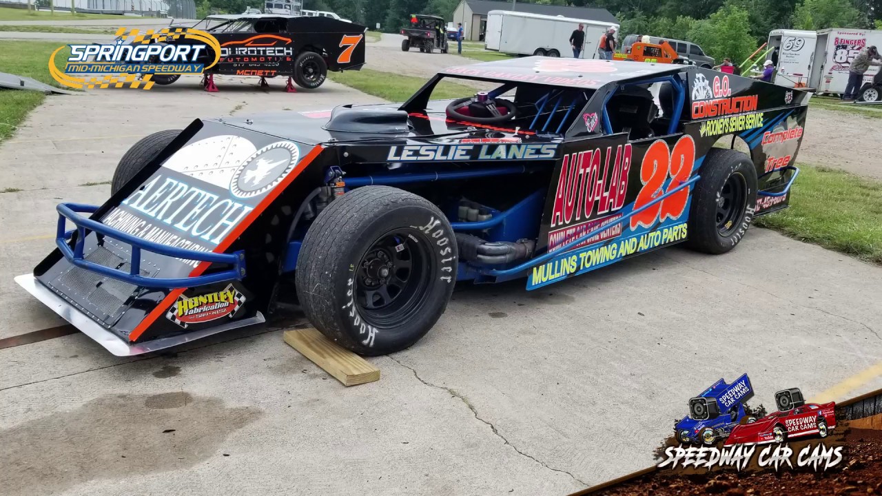 #22 Aaron Taylor - Modified - 6-23-18 Springport Mid-Michigan Speedway ...