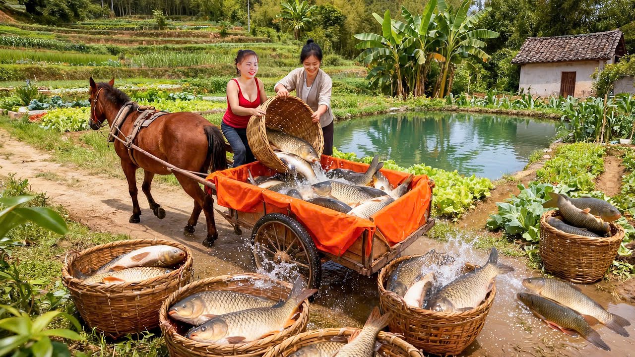 500KG Tilapia From Ly Phuc Vy's Farm To Sell | Tiểu Ca Daily Life - YouTube