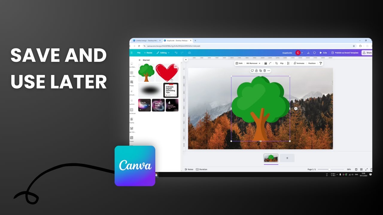 How to Save Your Favorite Elements in Canva - YouTube