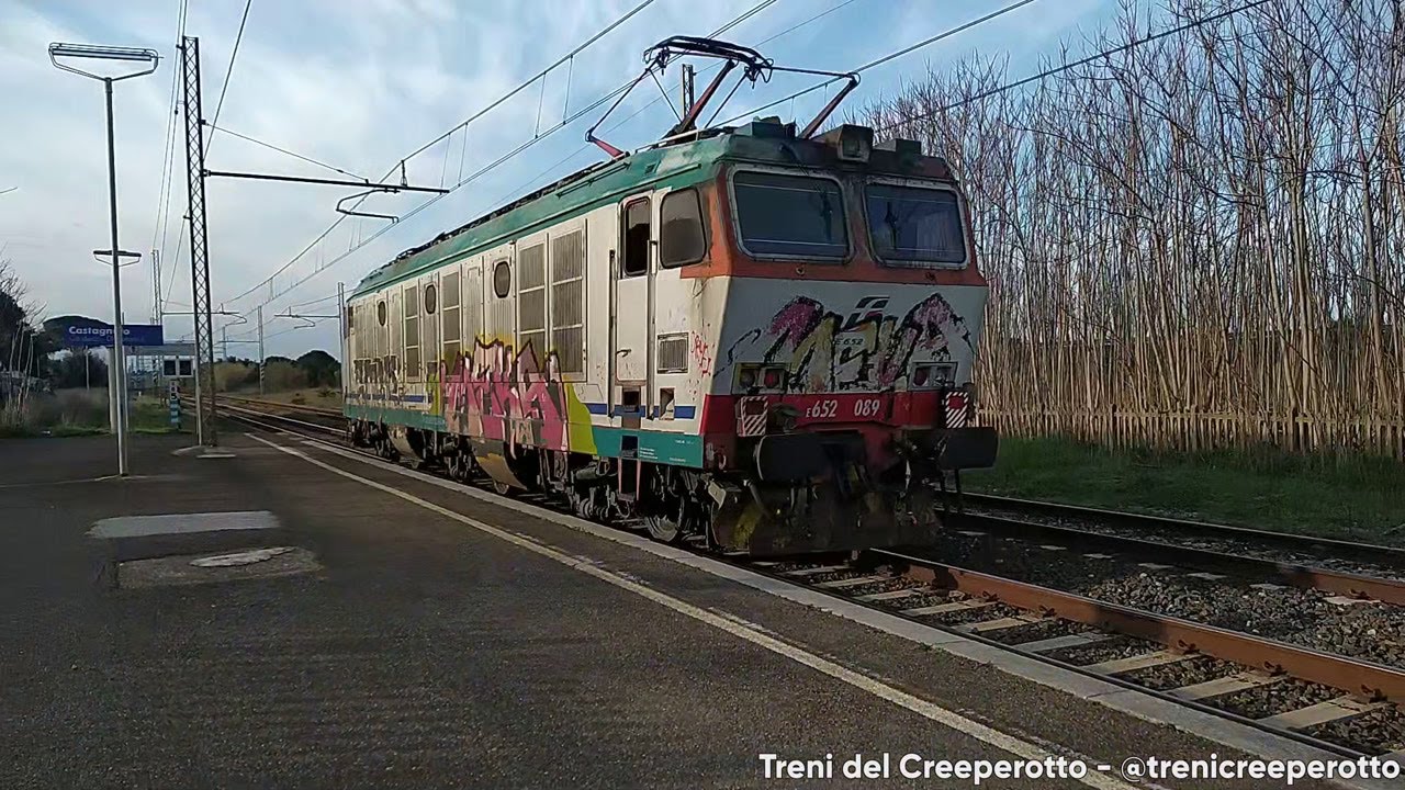 Locomotore Isolato (LIS) E652.089 in transito a Castagneto Carducci (20/02/2024) - YouTube
