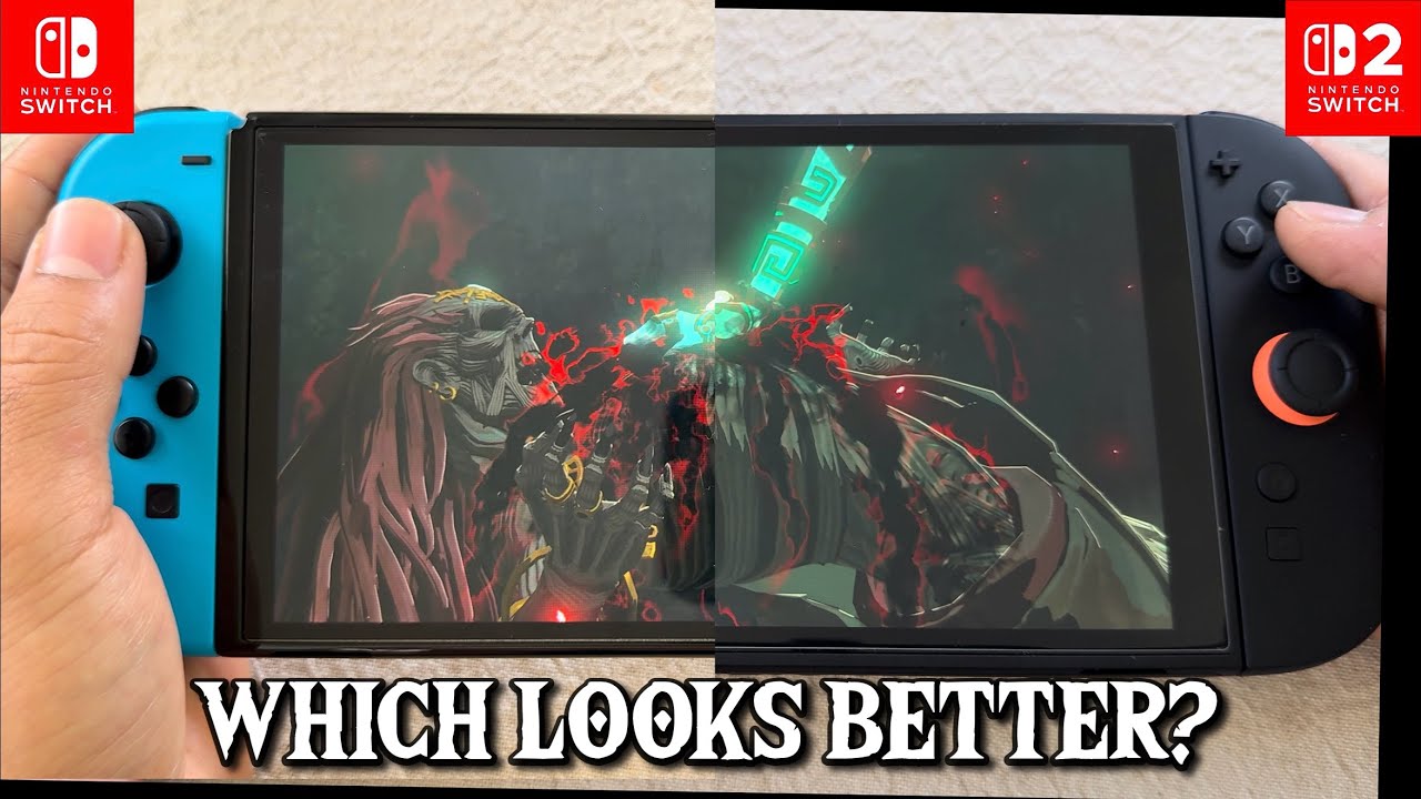 How is TOTK Switch 2 Edition VS Switch 1 in Handheld mode? (Split ...