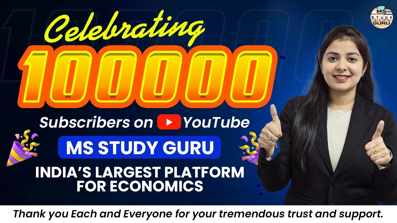 100k Subscribers Celebration | India's largest platform for Economics | MS Study Guru Simranjit ...