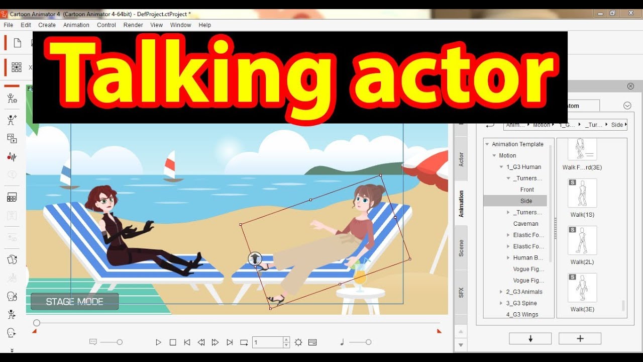 Talking Actor ! cartoon animator ! 4 Part 1 - YouTube