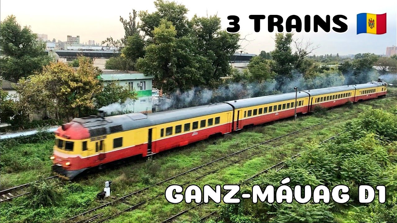 Három vonat Kisinyovban - köztük egy Ganz-MÁVAG D1! * 🚄🚂🚆🇲🇩 * Bukarest ...